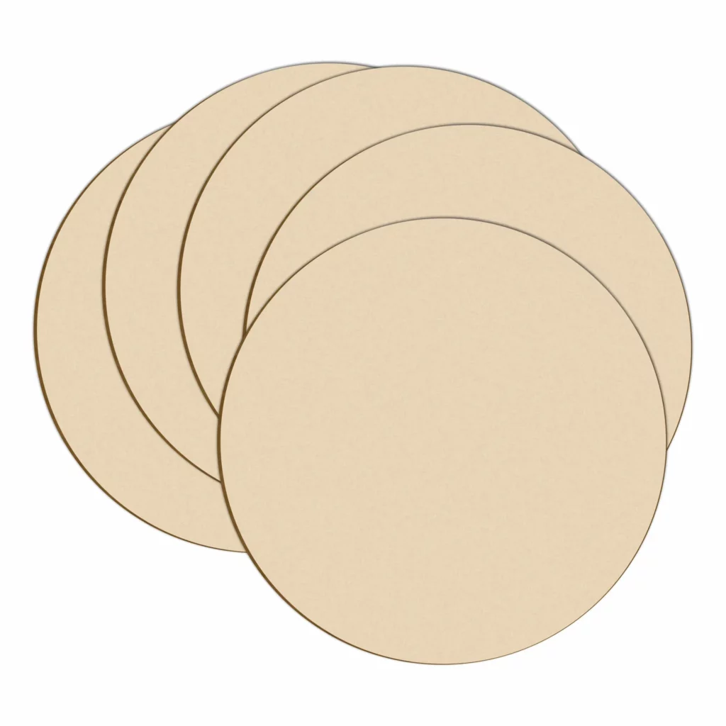 BeamArt DIY MDF Cutouts, 6 Piece Round MDF Boards For Art And Craft ...